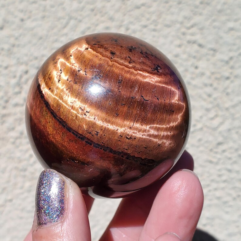 Flashy Gold Red Tiger Eye Crystal Sphere A Grade 186 Grams 50mm - Etsy
