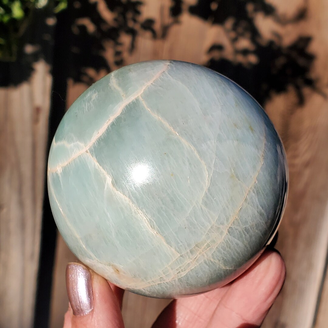 Green Moonstone Flashy Crystal Ball Sphere 508 Grams 72mm 1lbs 2oz - Etsy