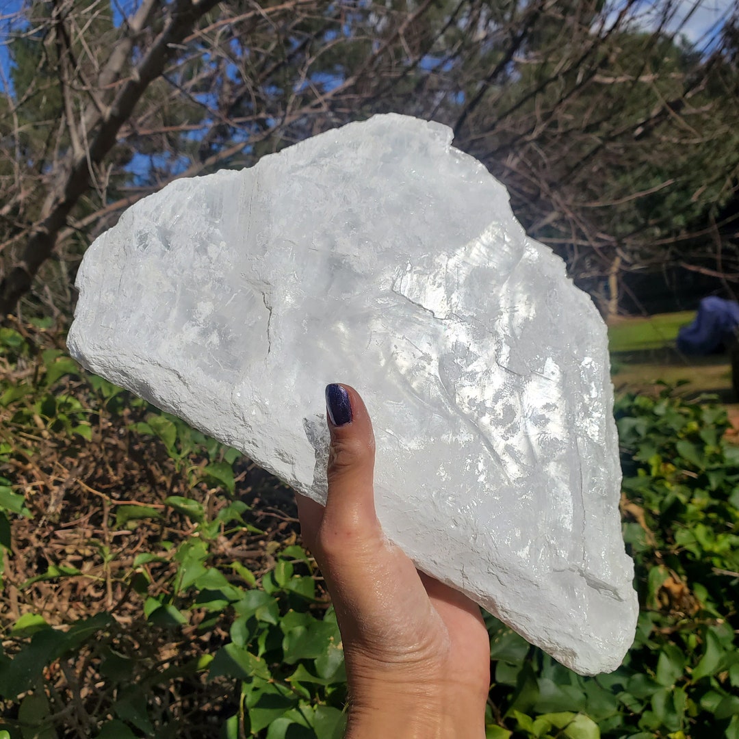 Raw Cave Selenite Cluster Optical Crystal Rock Chunk 3230 Grams 7lbs ...