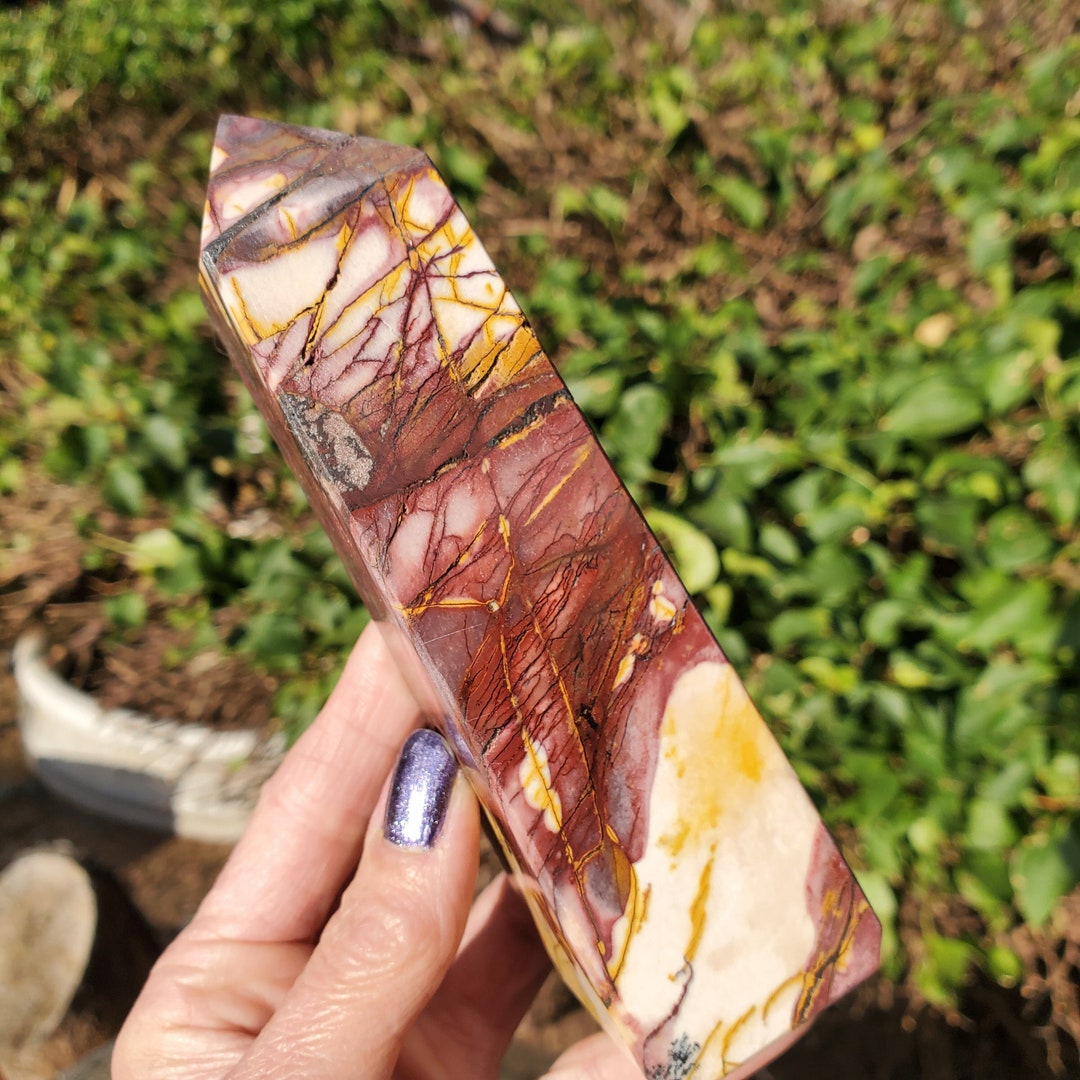 Mookaite Crystal Tower Point Yellow Pink Red Purple 344 Grams - Etsy