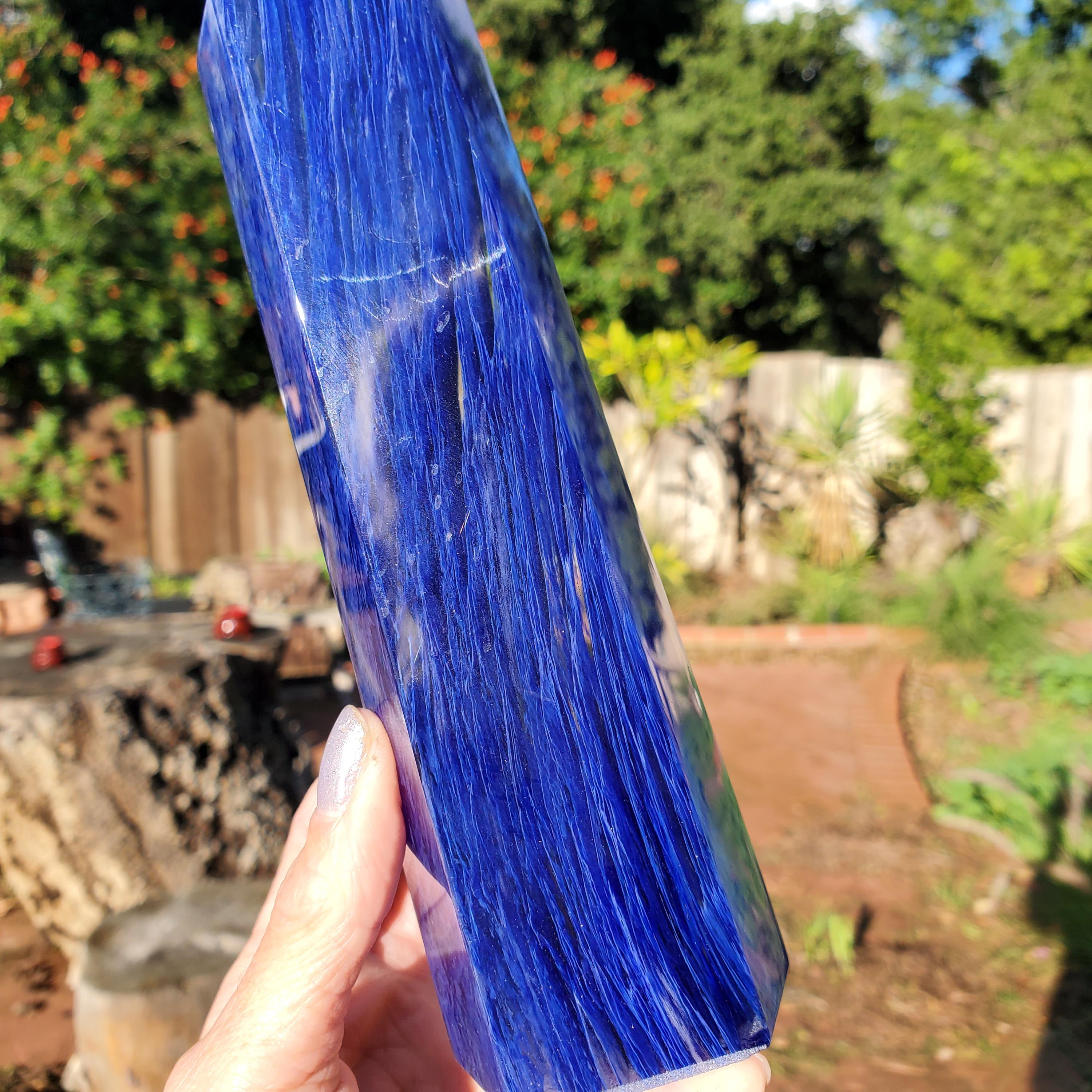Quartz Smelting Royal Blue Swirly Stripes Crystal Tower | 730 Grams - Etsy