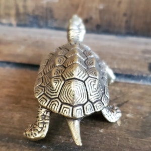 Sulcata Tortoise Turtle Pure Brass Casted Mini Figurine Highly ...