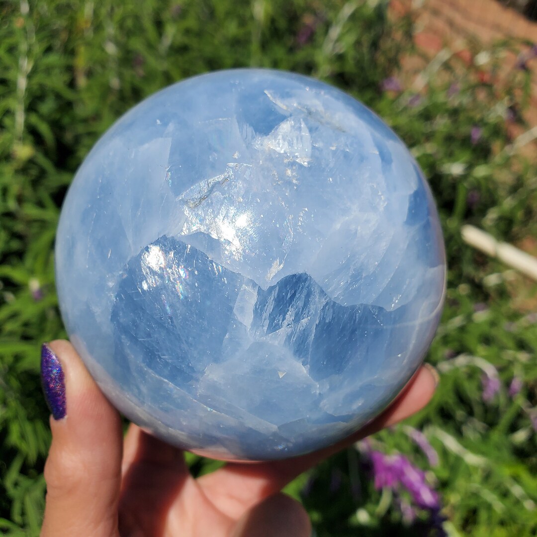 Celestite Sphere Celestine With Flash Crystal A Grade 1000 Grams 89MM ...