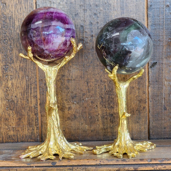 Small Crystal Sphere Stand - Etsy