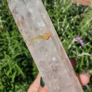 Clear Quartz Crystal Tower Point W/ Iron Inclusion AA Grade 350 Gram ...