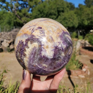 3lbs+ Fluorite Root Purple Crystal Sphere 1360 Grams | 99mm | 3lbs 1oz ...