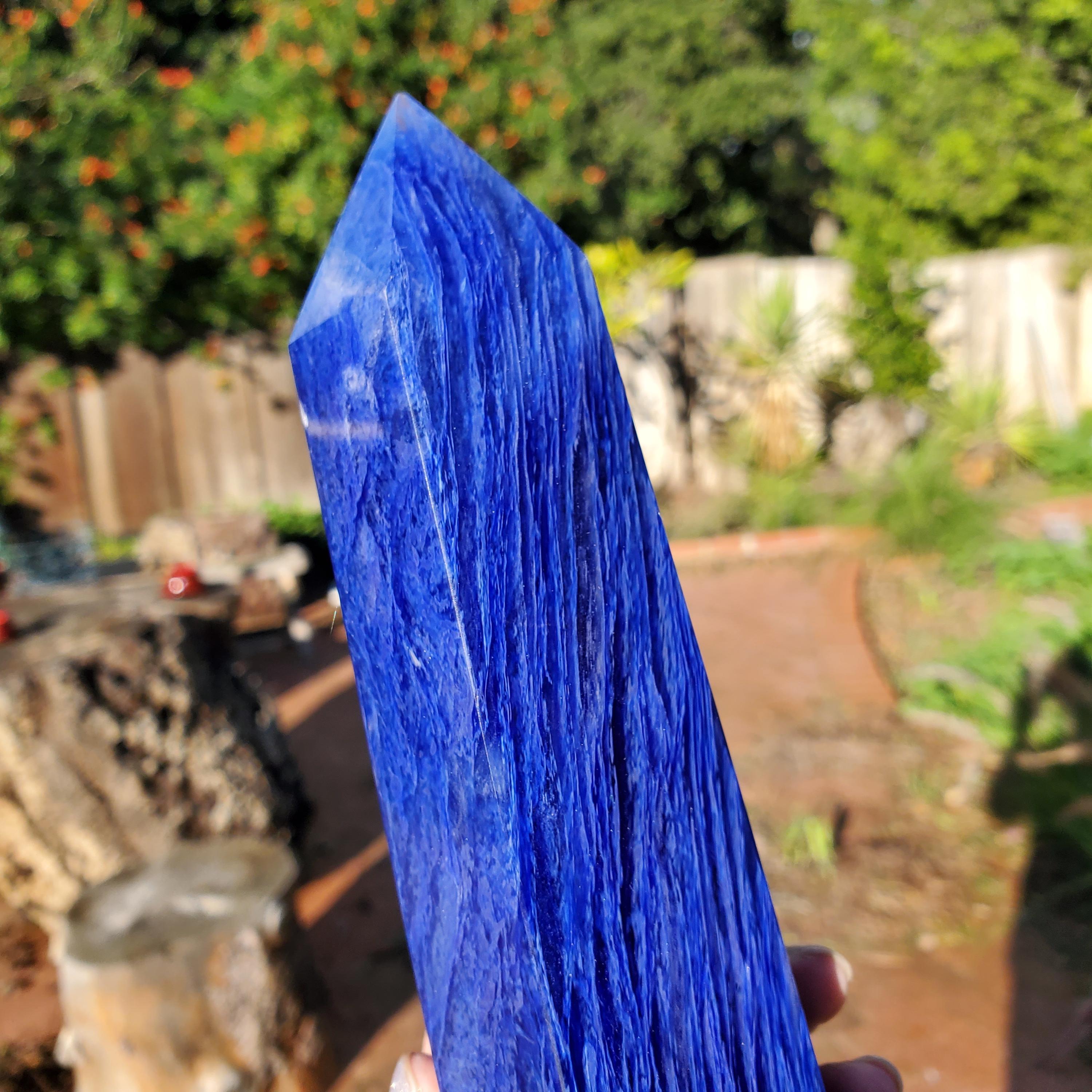 Quartz Smelting Royal Blue Swirly Stripes Crystal Tower | 730 Grams - Etsy
