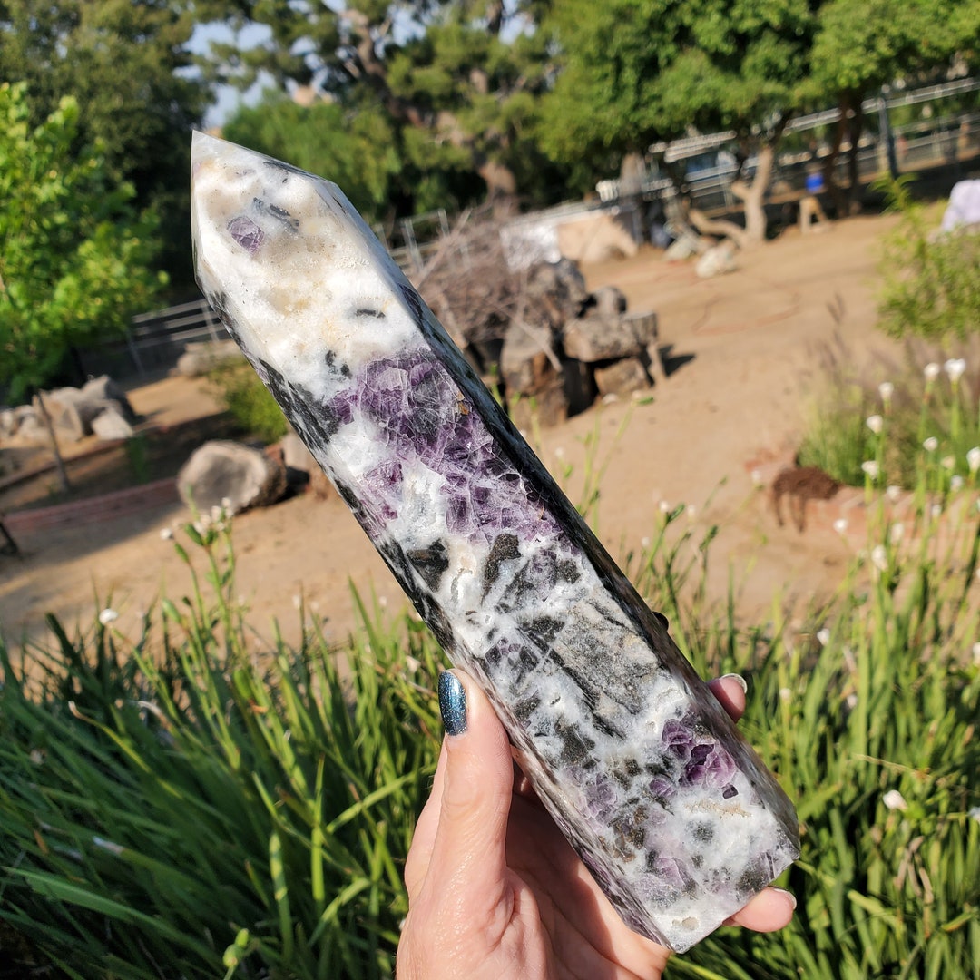 Purple Sphalerite Fluorite Crystal Tower | A Grade | 804 Grams | 1 ...