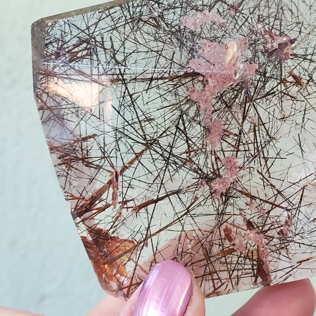 Clear Rutilated Garden Quartz Tourmaline Needles Rutile Crystal ...