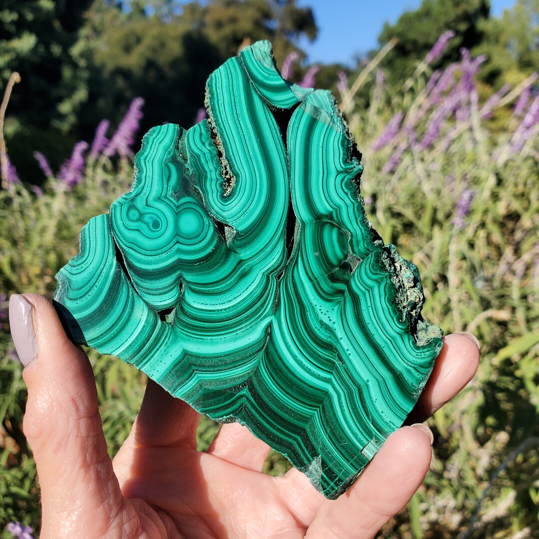A WOW Malachite Polished Slice Slab | Hand-picked | 290 Grams - Etsy