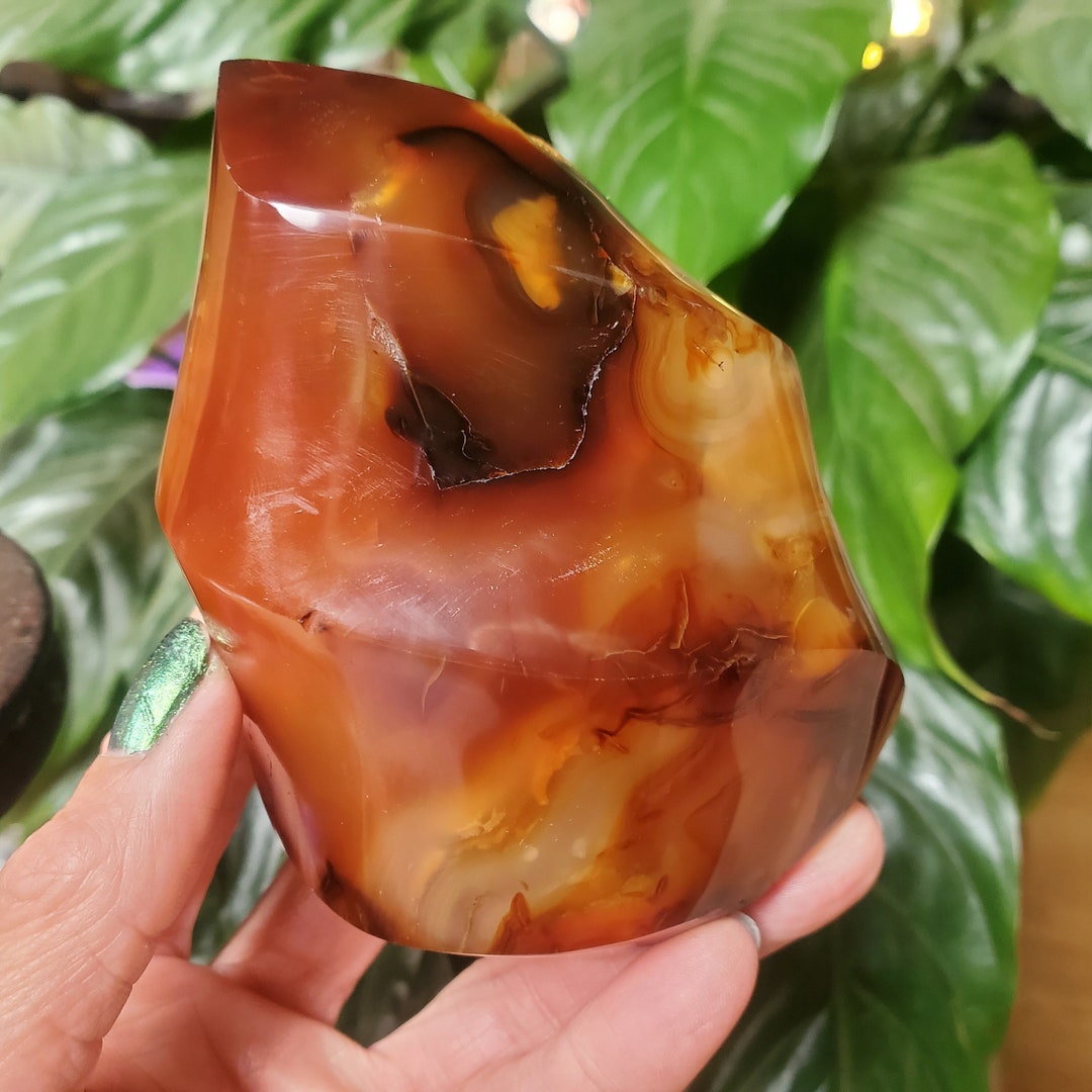Deep red Carnelian Agate Flame Freeform Crystal A Grade 382 Grams - Etsy