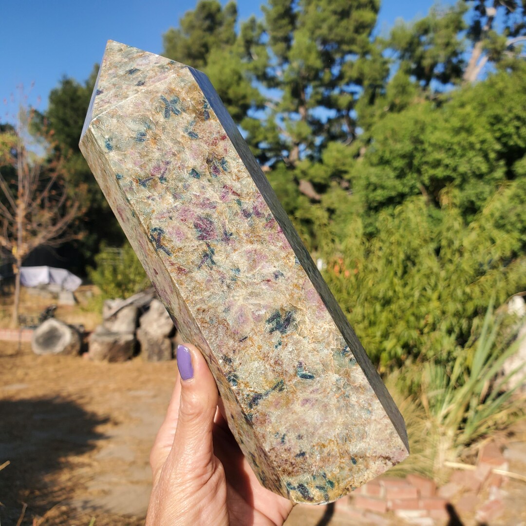 Pink Red Ruby in Kyanite Crystal Tower Uv-reactive 2090 Grams | 4lbs ...