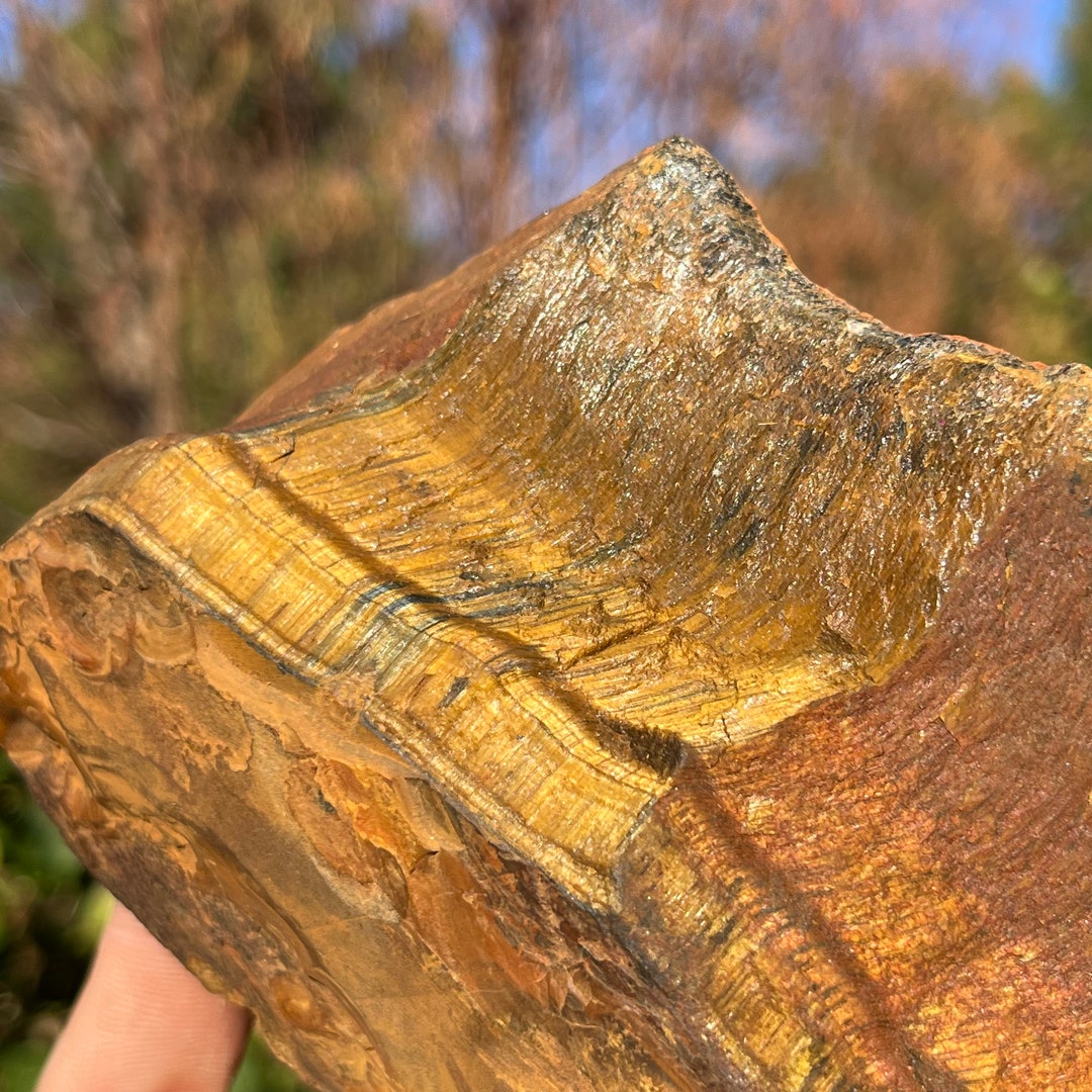 Large Raw Tiger Eye Stone Crystal With Orpiment A Grade - Etsy