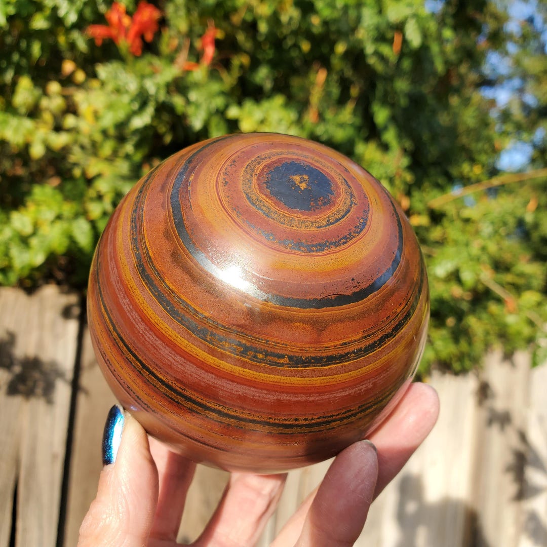 Tiger Iron Crystal Banded Sphere AA Grade 1160 Grams 2lbs 9oz 91mm - Etsy