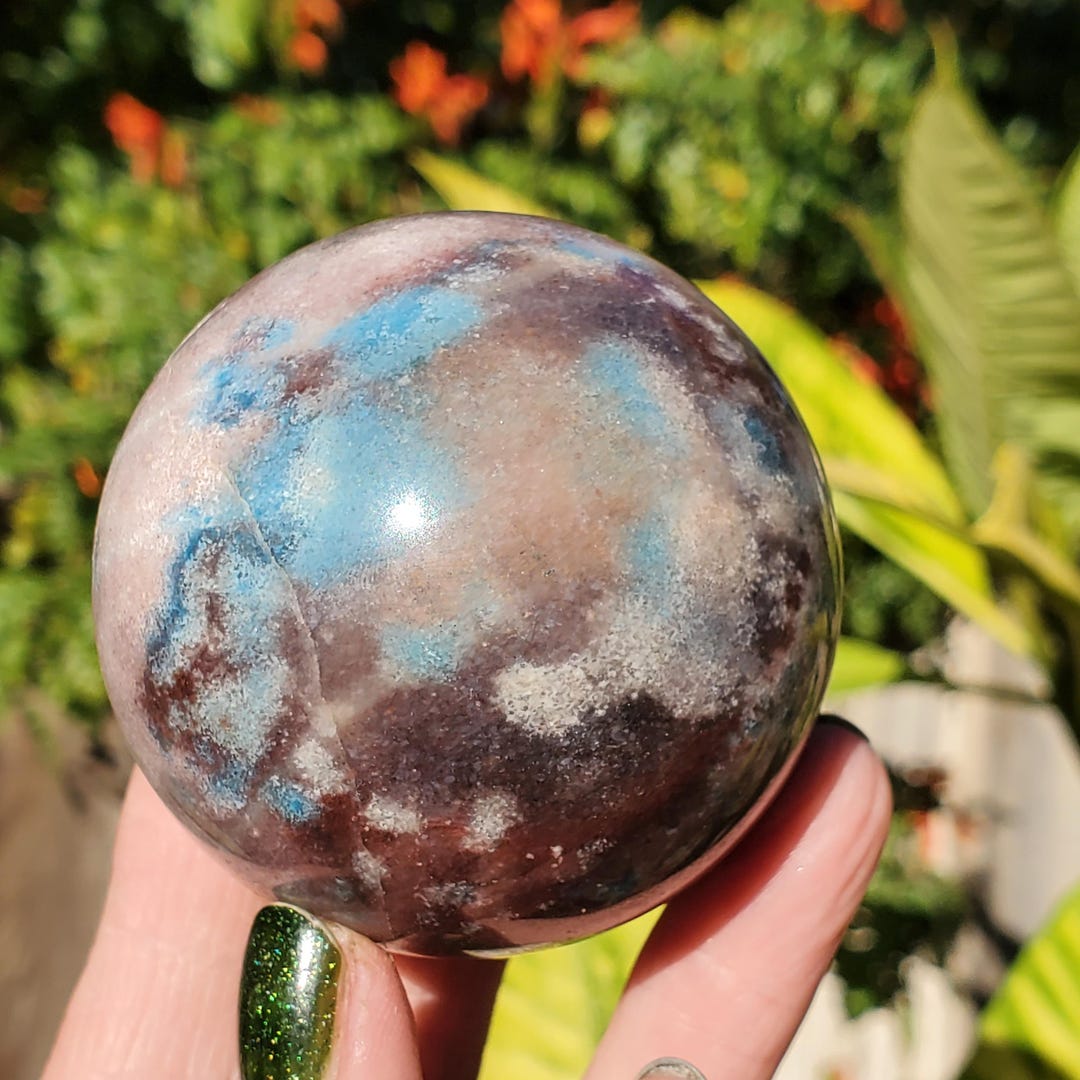 Blue Mixed Color Trolleite Crystal Sphere 306 Grams 61 MM - Etsy