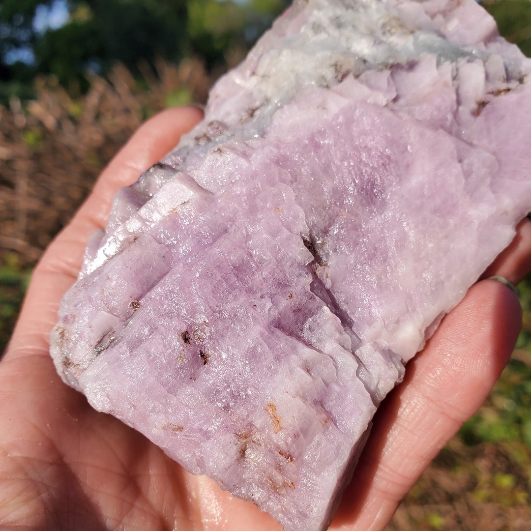 AA Grade Pink Gem Quality Pink Purple Raw Kunzite W/ Dendrite Stone ...