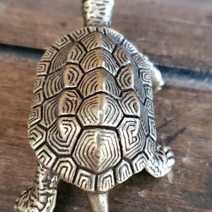 Sulcata Tortoise Turtle Pure Brass Casted Mini Figurine Highly ...