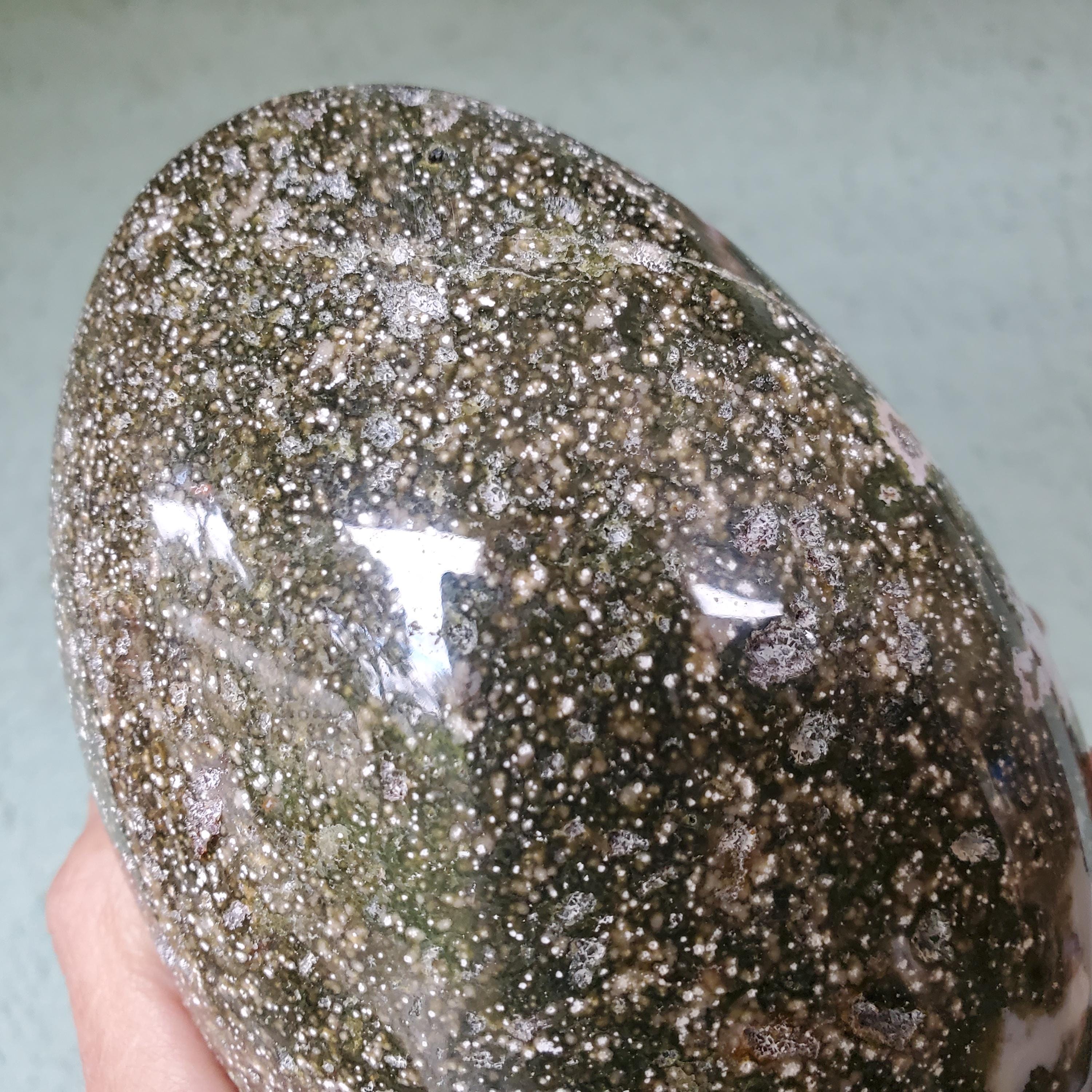 Ocean Jasper Standing Druzy Pink Freeform Crystal W/ Druzy Caves | 609 ...