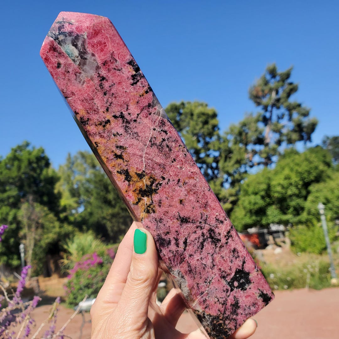 Deep Red Rhodonite Crystal Tower: Brazilian AA Grade, 1200 Grams - Etsy