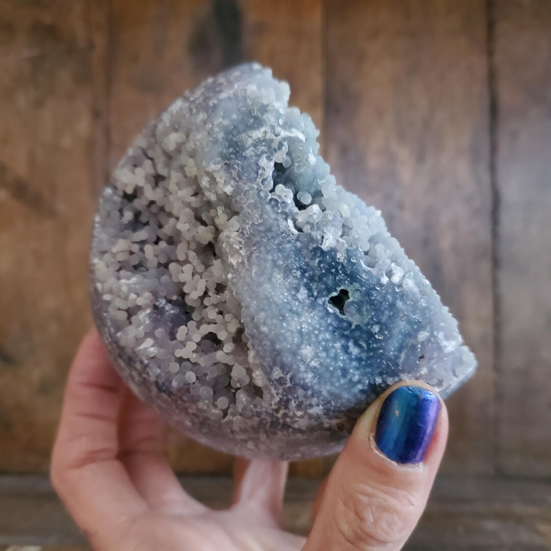 Grape Agate Purple Crystal Sphere Botryoidal Chalcedony 964 Grams 102mm ...