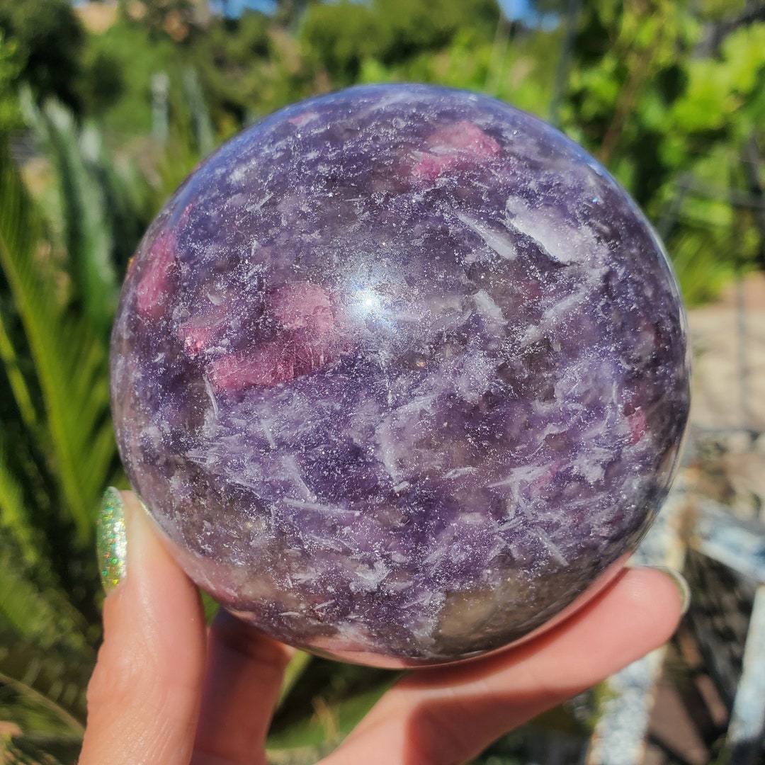 Large Purple Unicorn Stone Crystal Sphere 916 Grams 2lbs 1oz 87mm A ...
