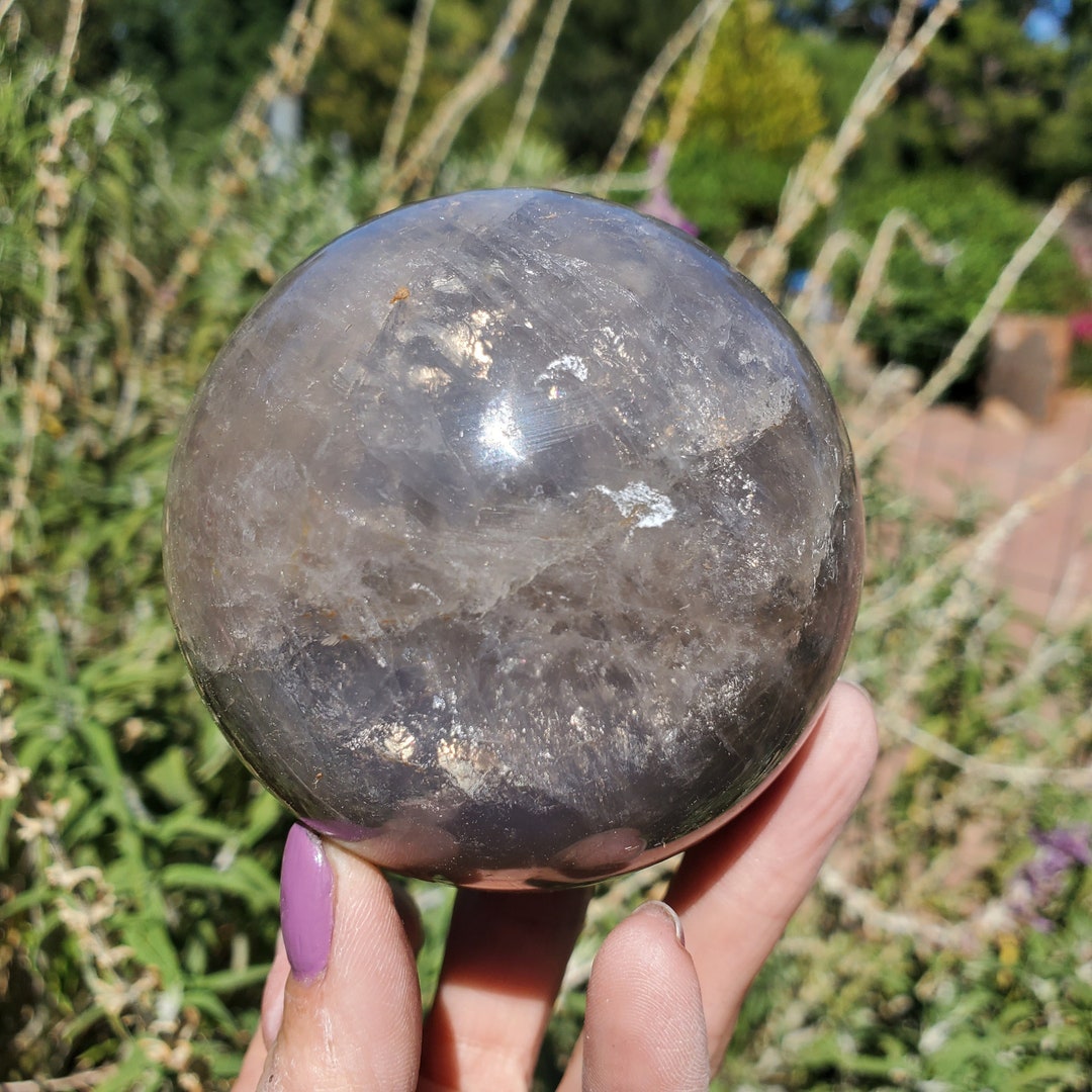 Blue Rose Quartz Crystal Sphere W/ Flash 616 Grams 1lbs 6oz 77mm - Etsy