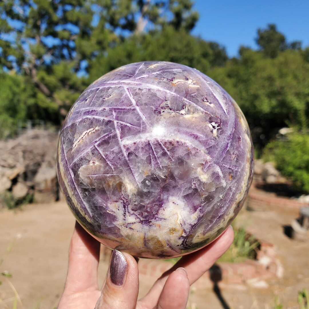 3lbs+ Fluorite Root Purple Crystal Sphere 1360 Grams | 99mm | 3lbs 1oz ...