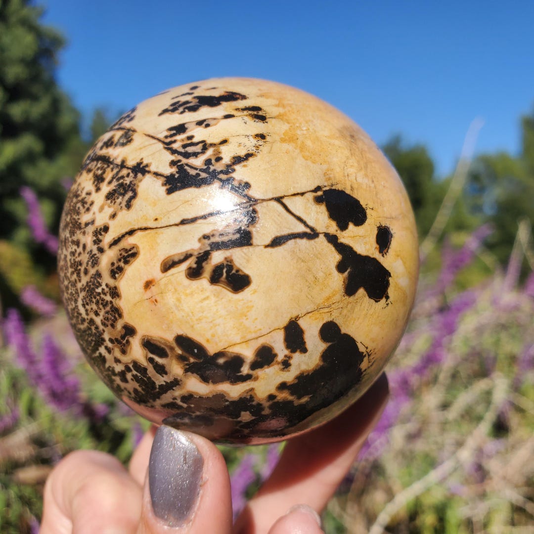 Picture Jasper Dendritic Crystal Sphere | 392 Grams | 68mm - Etsy