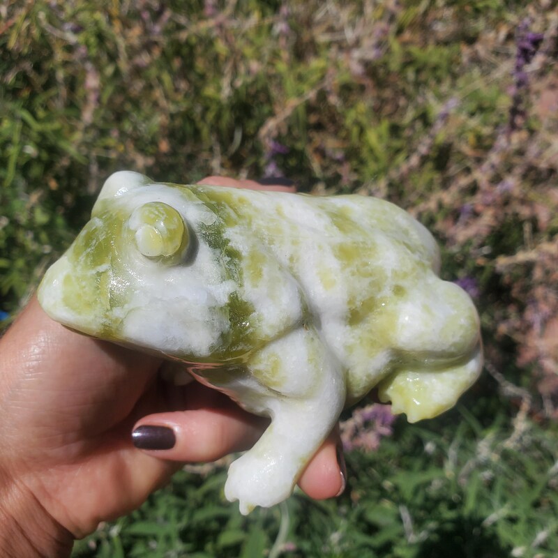 Stone Frog Figurine - Etsy