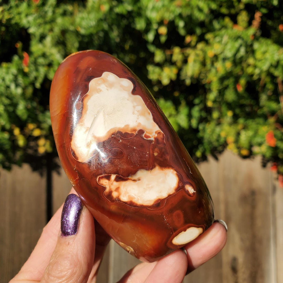 Carnelian Agate Freeform Crystal | A Grade | 290 Grams - Etsy