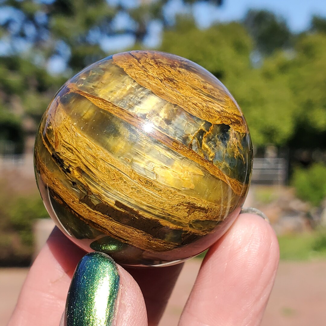 Namibian Pietersite Crystal Sphere 90 Grams 43MM - Etsy
