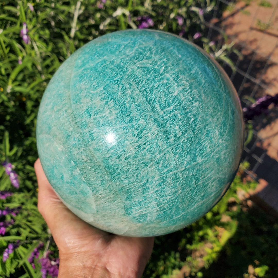 9lbs Amazonite Flash Crystal Sphere 4300 Grams 151mm 9lbs 8oz XL - Etsy