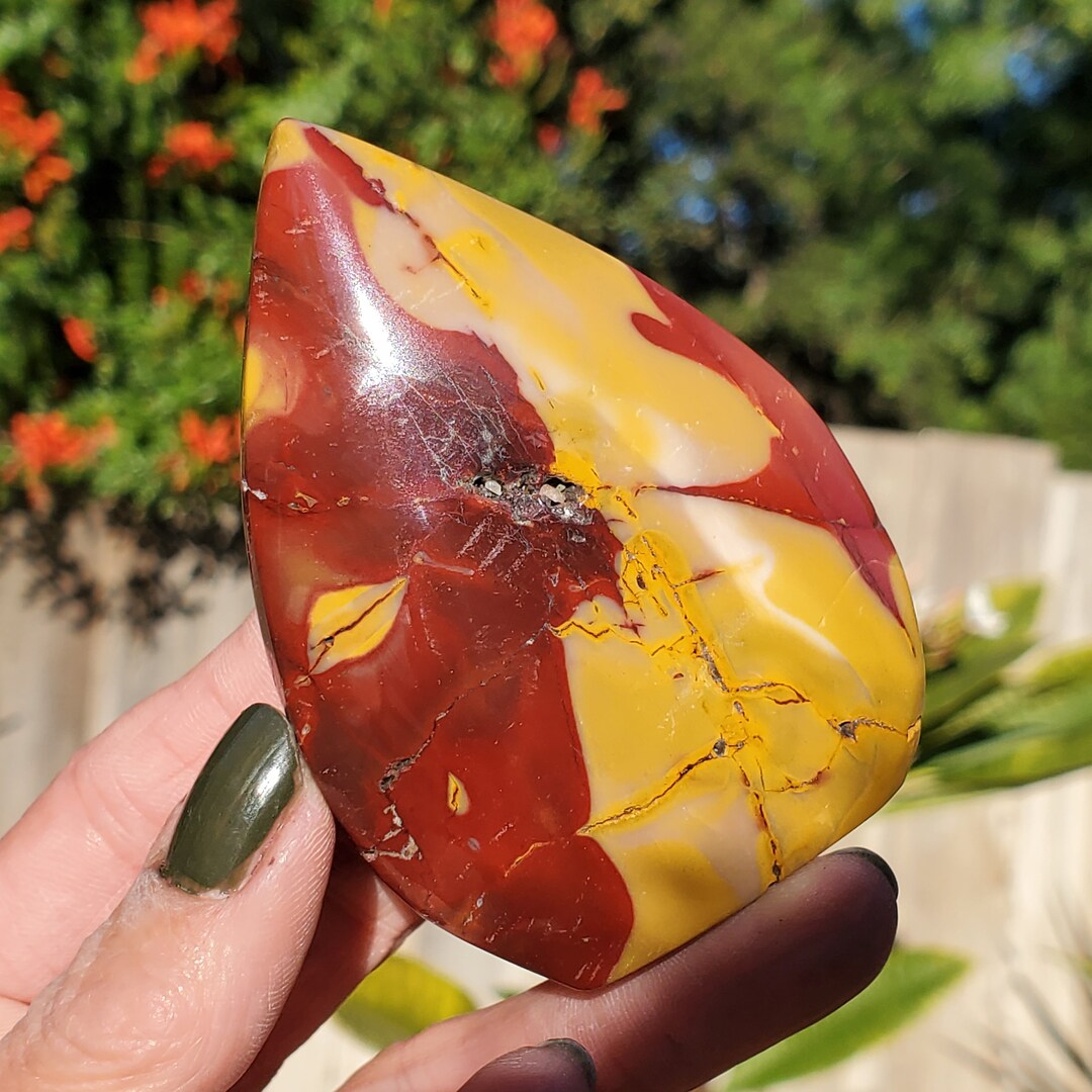 Mookaite Yellow Red Crystal Rhombus Freeform 128 Grams - Etsy