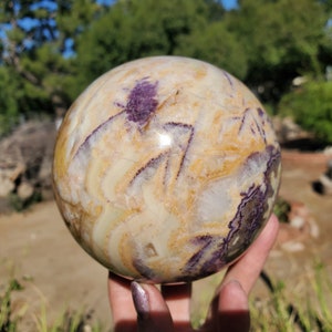 3lbs+ Fluorite Root Purple Crystal Sphere 1360 Grams | 99mm | 3lbs 1oz ...