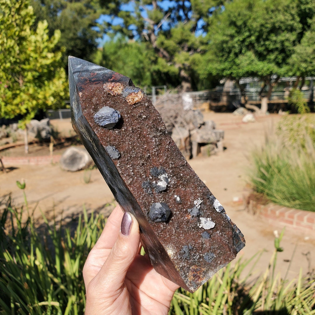 Red Garnet Lead Sphalerite & Pyrite Cluster Cube Tower Specimen Crystal ...