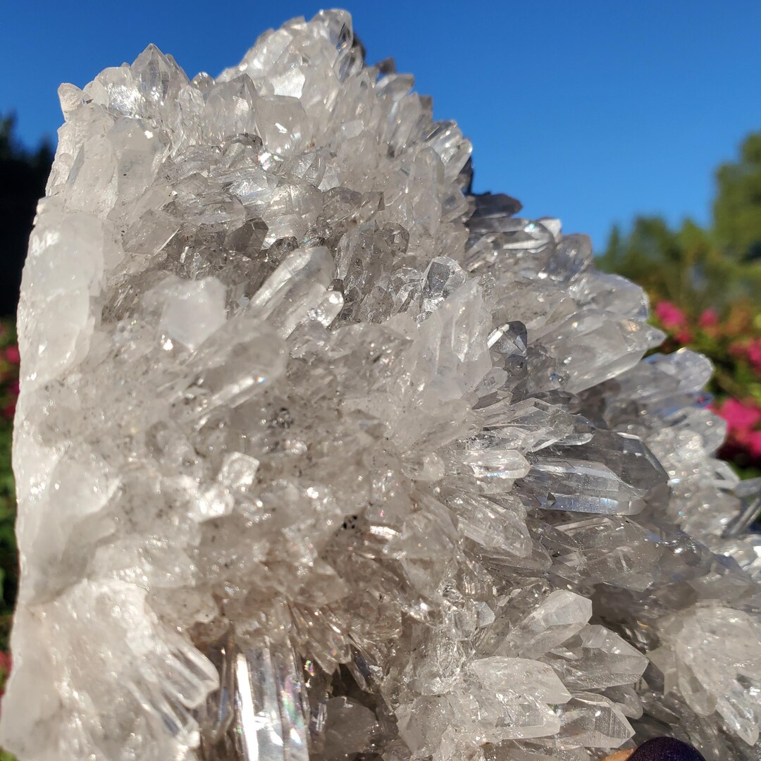 3lbs+ Large Pineapple Quartz Crystal Specimen Standing Freeform Cluster ...