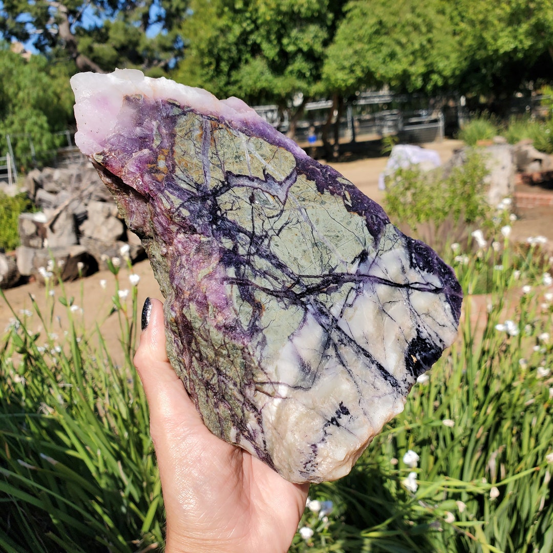 4lbs Purple Fluorite Root Raw Standing Freeform Rock Stone 2160 Grams ...