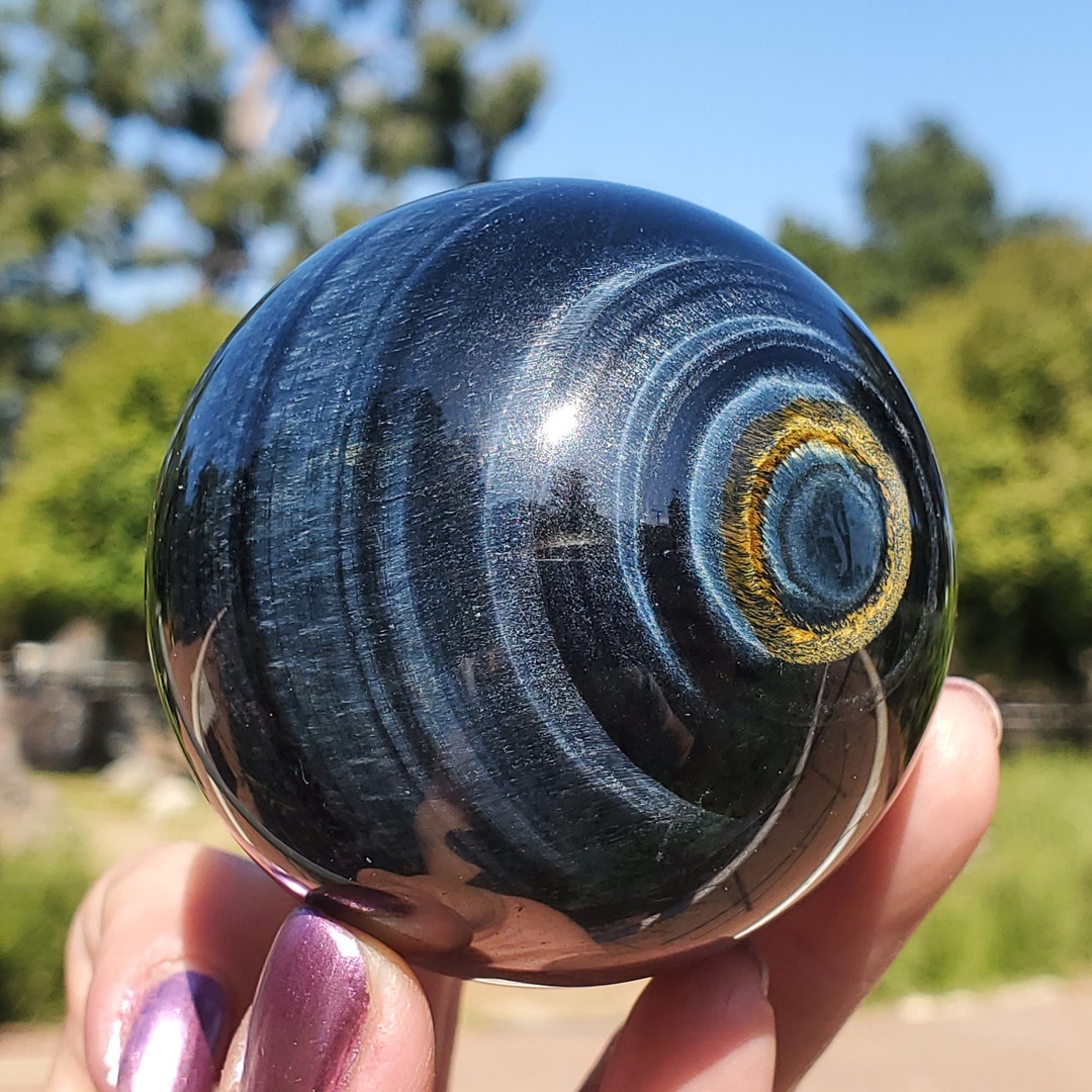 Flashy BLUE Tiger Eye Crystal Sphere A Grade 274 Grams 59mm - Etsy