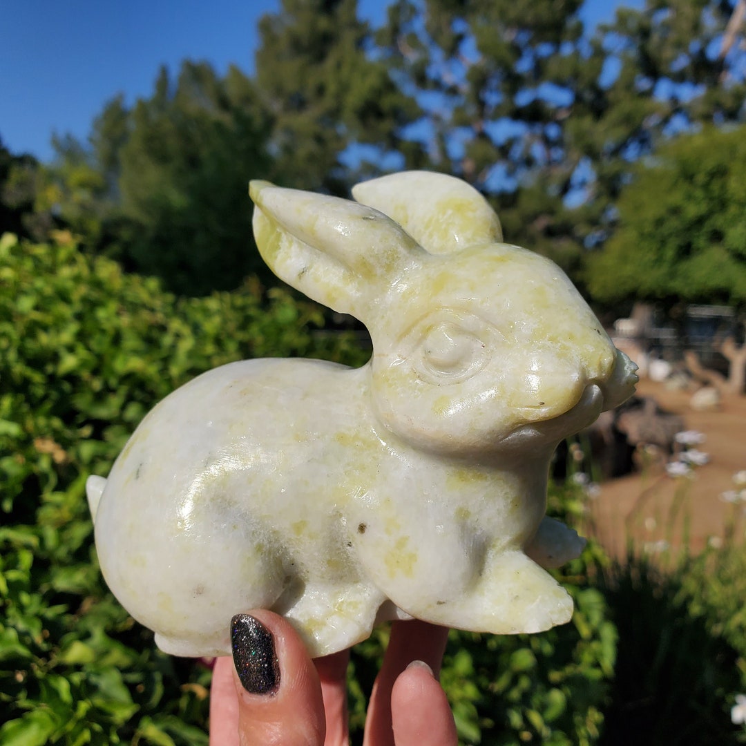 Serpentine Jade Bunny Rabbit Hand Carved 866 Grams 1lbs 15oz - Etsy