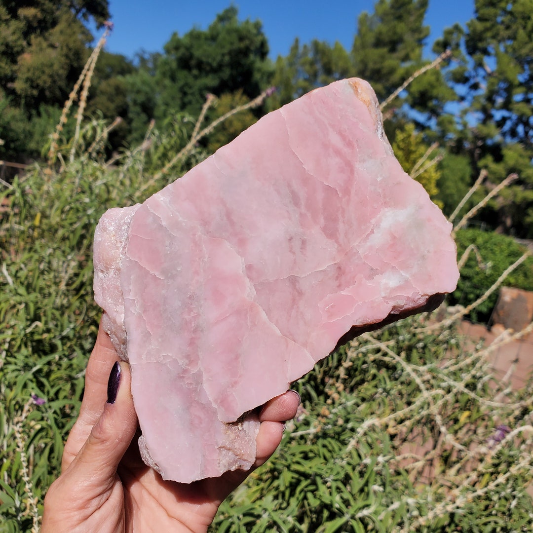 Large Gemmy Rare Pink Opal Crystal Display or Lapidary Slab A Grade 604 ...