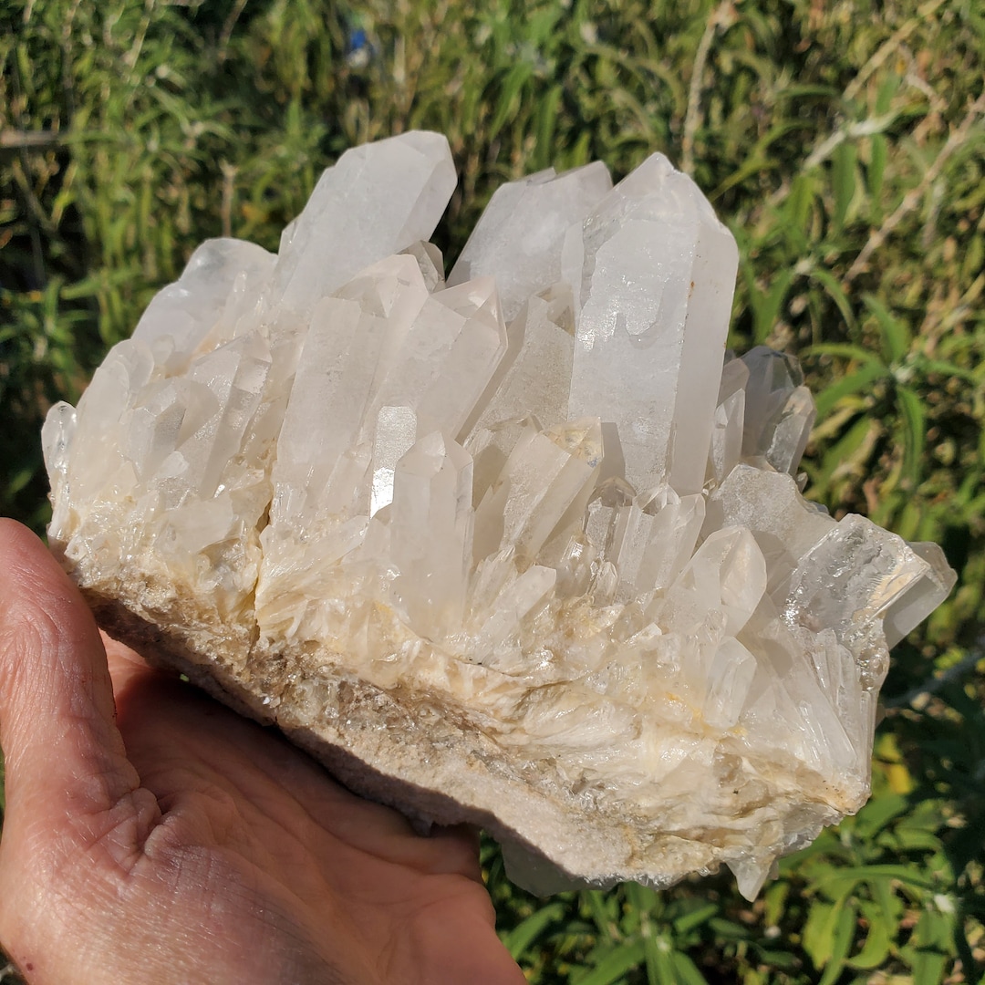 Clear Quartz Crystal Specimen Cluster Rock | 1060 Grams | 2lbs 6oz - Etsy