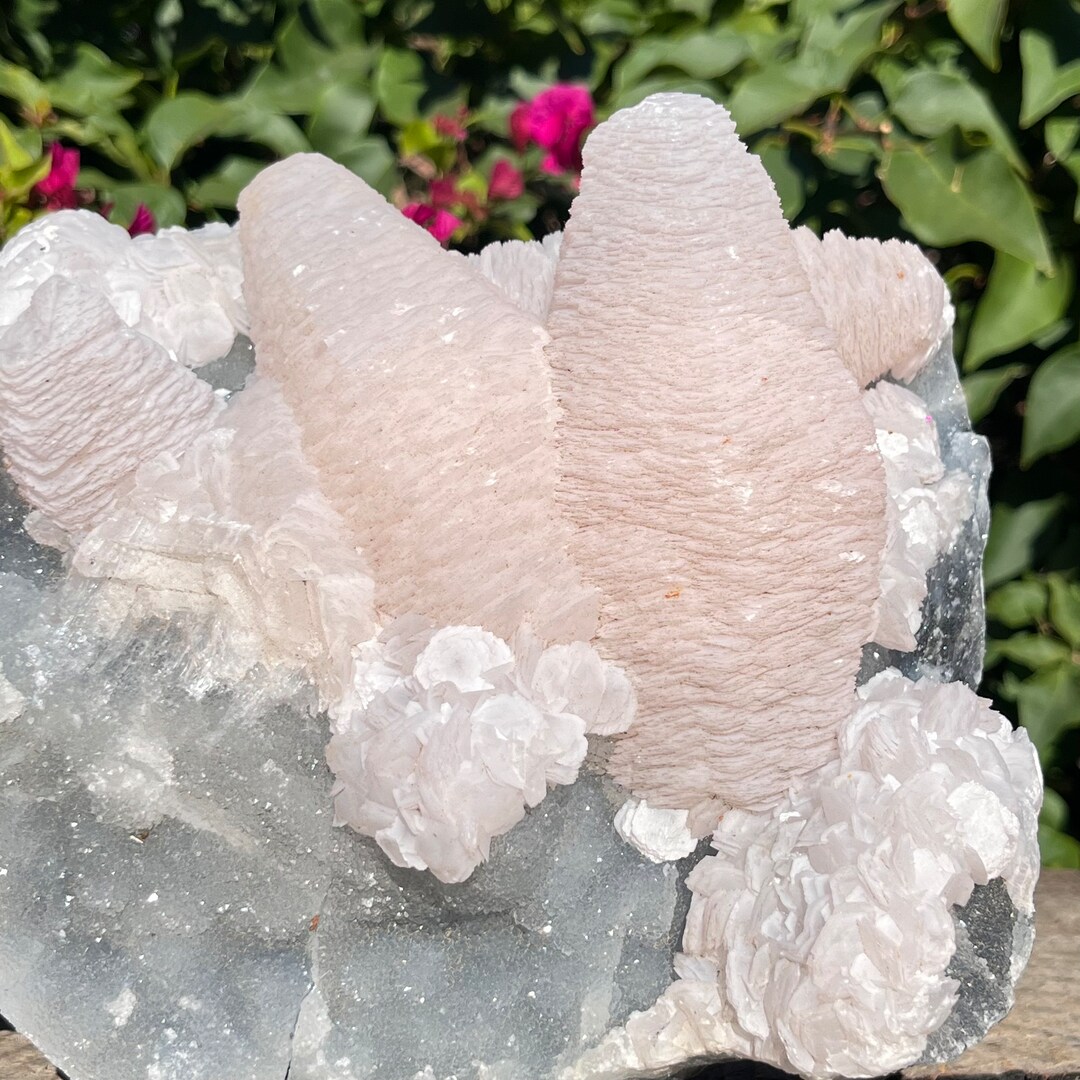 7lbs Sugar Quartz With Pink Calcite Ultra Rare Pagoda Specimen 3300 ...