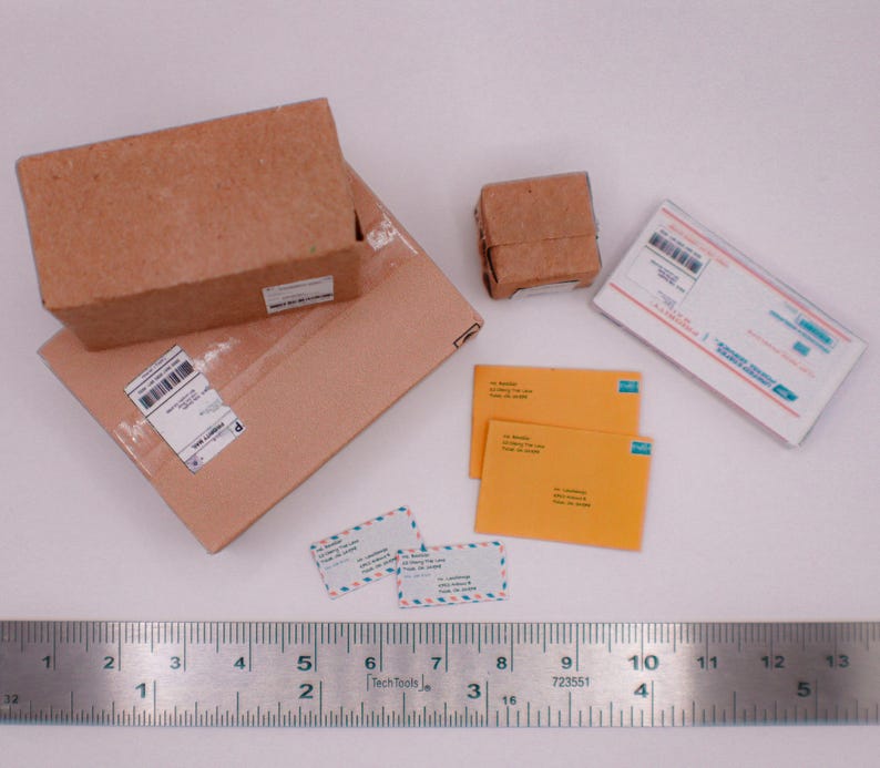 1:12 Scale Dollhouse Shipping Packages and Mail - Etsy