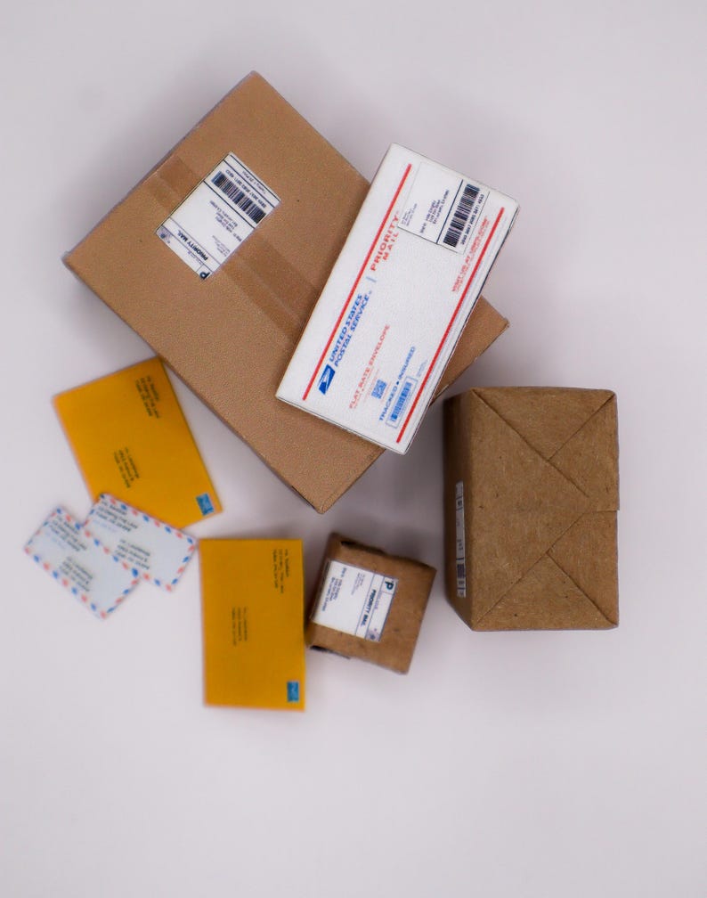 1:12 Scale Dollhouse Shipping Packages and Mail - Etsy