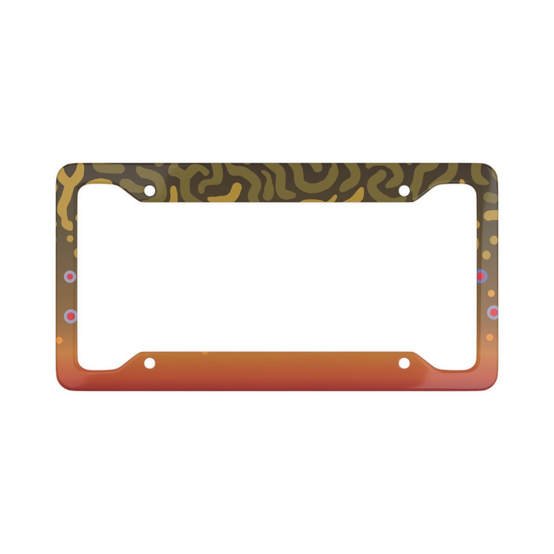 Brook Trout Skin II | Gradient | Fishing License Plate Frame - Etsy