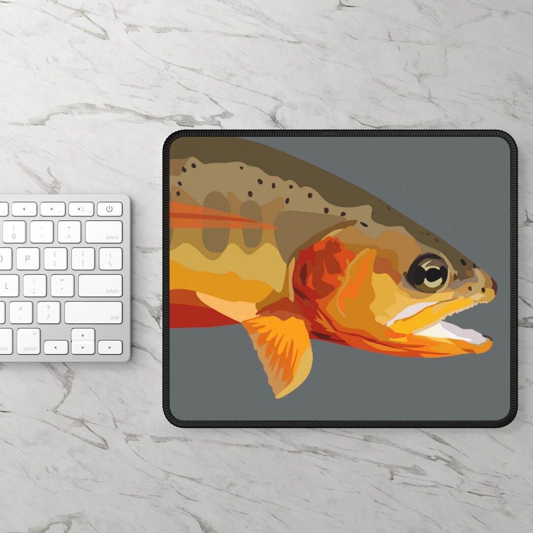 Golden Trout Mouse Pad | Fishing Mouse Pad | Gaming Mouse Pad - Etsy