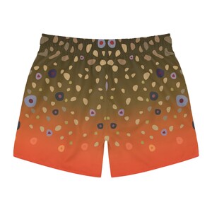 Brook Trout Skin Pattern Swimsuit | Gradient | Fish Swim Trunks - Etsy