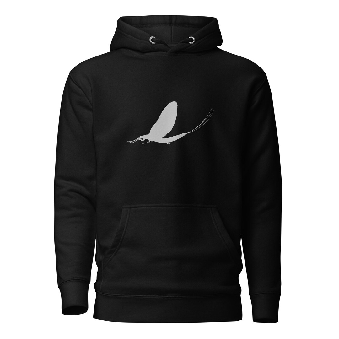 Mayfly Silhouette Hoodie | Fly Fishing Sweatshirt - Etsy