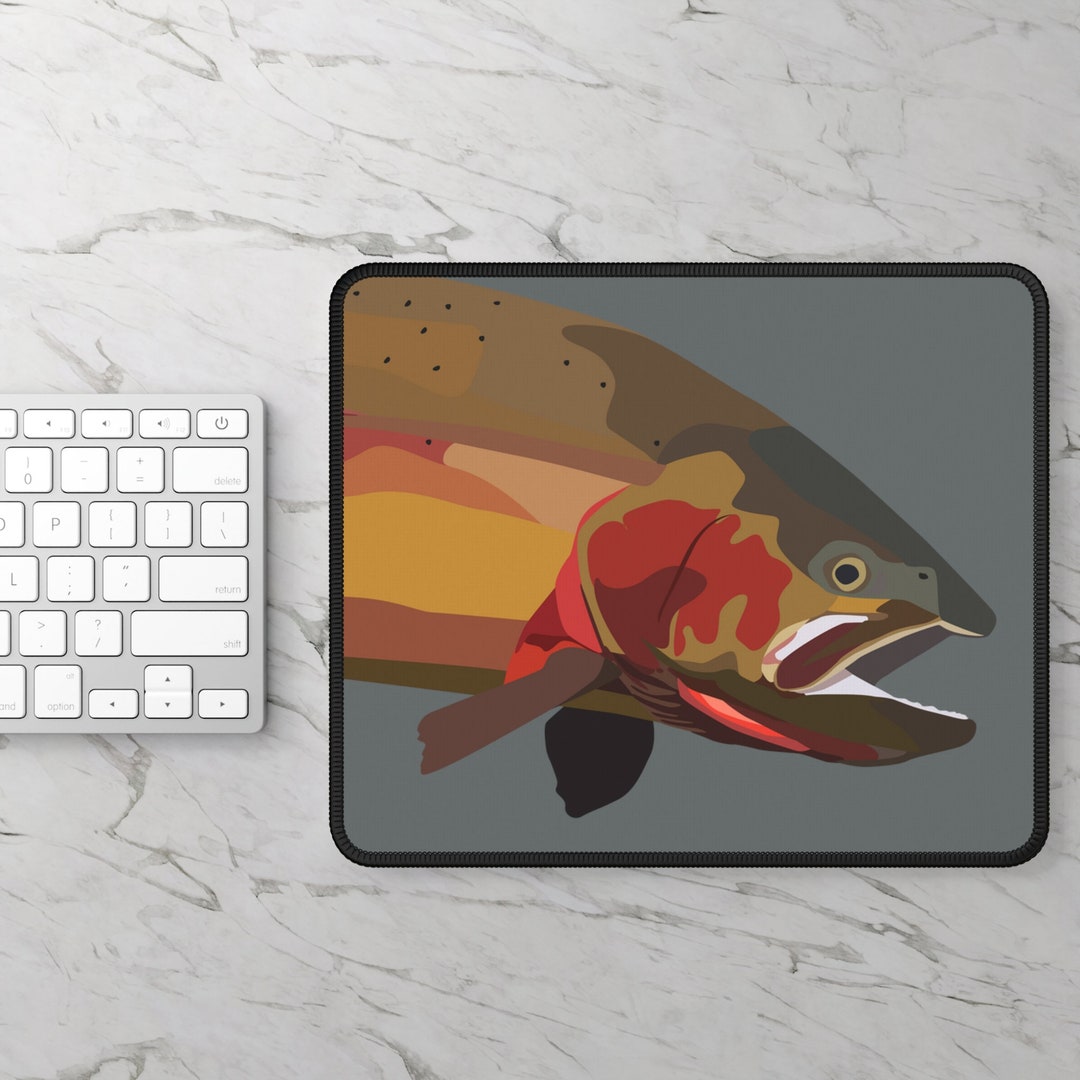 Yellowstone Cutthroat Trout Head Mouse Pad | Fishing Mouse Pad | Gaming ...