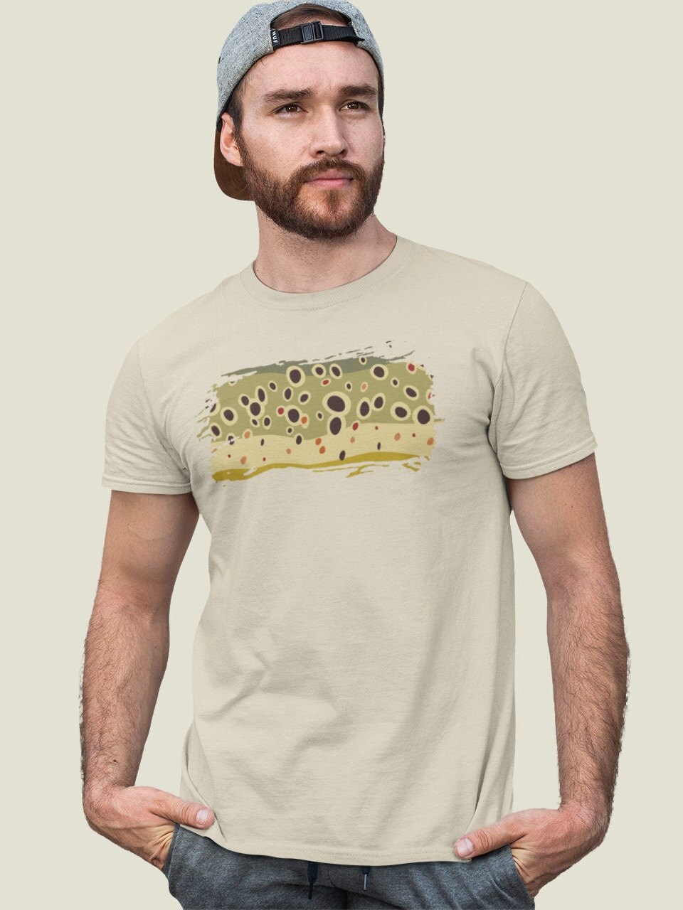 Brown Trout Skin Paint Stroke Fish T-shirt - Etsy